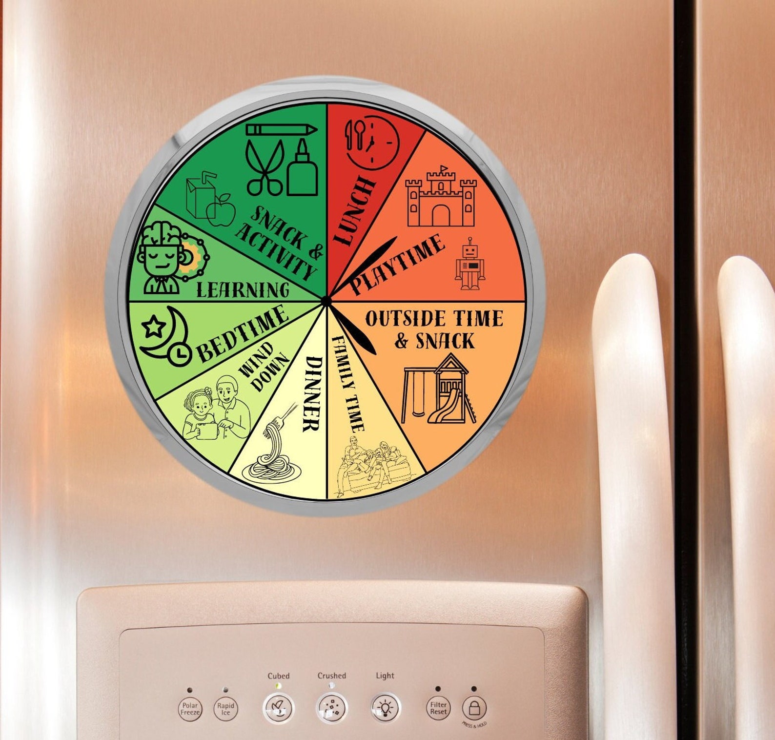 Customizable 8" Summer Clock Template | Editable Schedule for Kids of ...