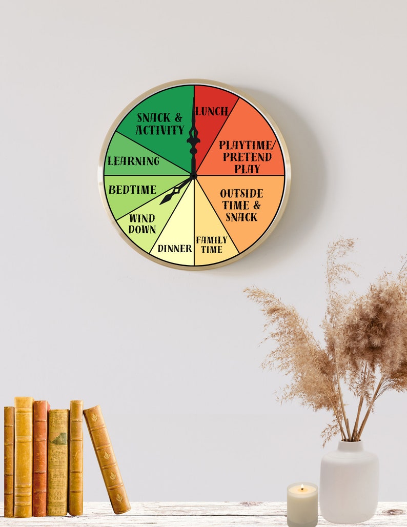 Customizable 8" Summer Clock Template | Editable Schedule for Kids of ...