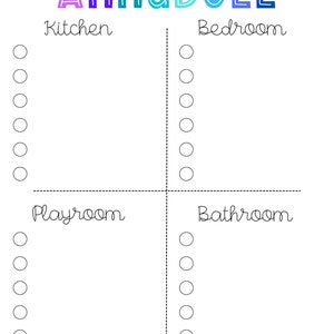 Customizable and Editable Summer Chore Chart for Kids | Digital ...