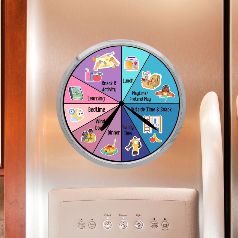 Digital Editable Summer Clock Schedule Template | Printable 8" Clock ...