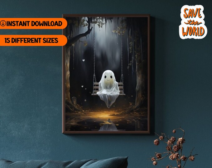 Graffiti Artist Ghost Poster, Spooky Ghost Wall Art, Goth Décor, Creepy ...