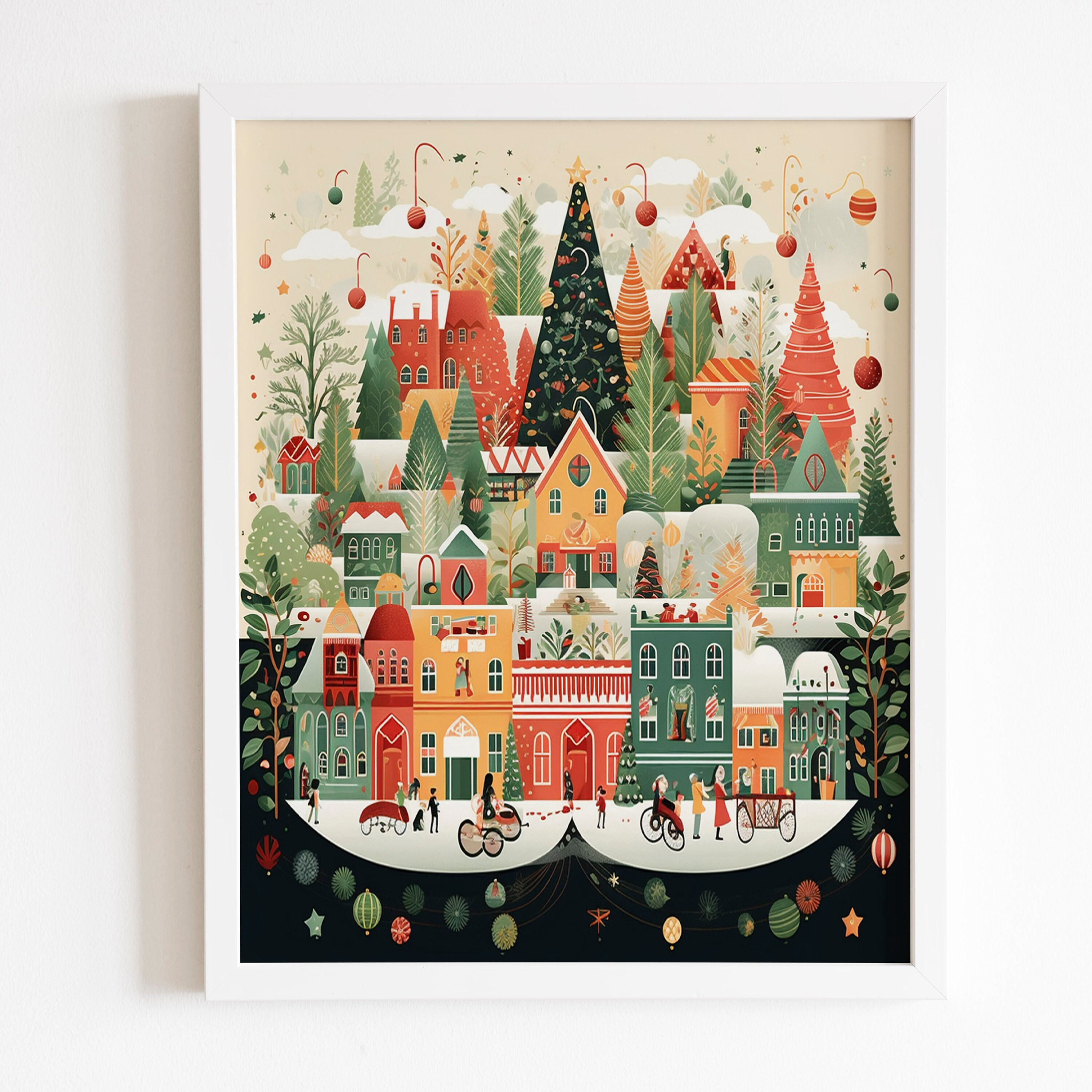 Christmas Wall Art Printable , Christmas Art Print , Christmas Tree ...