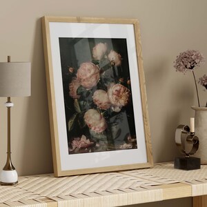 Moody Vintage Flower Print Moody Spring Wall Art Moody Spring Print ...