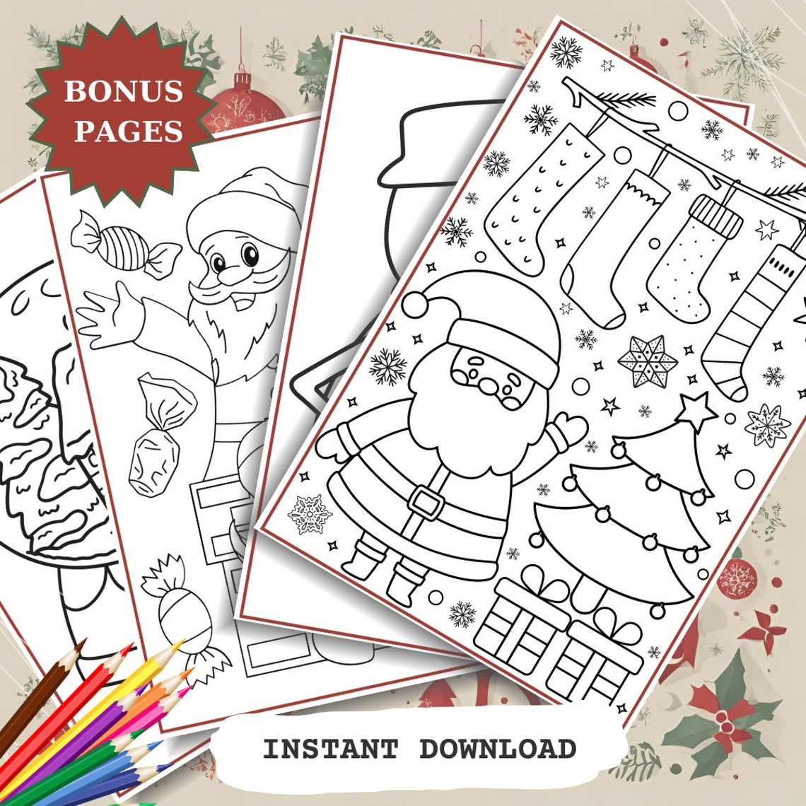 Letter to Santa and Christmas Maze, Kid's Christmas Letter, Bonus ...