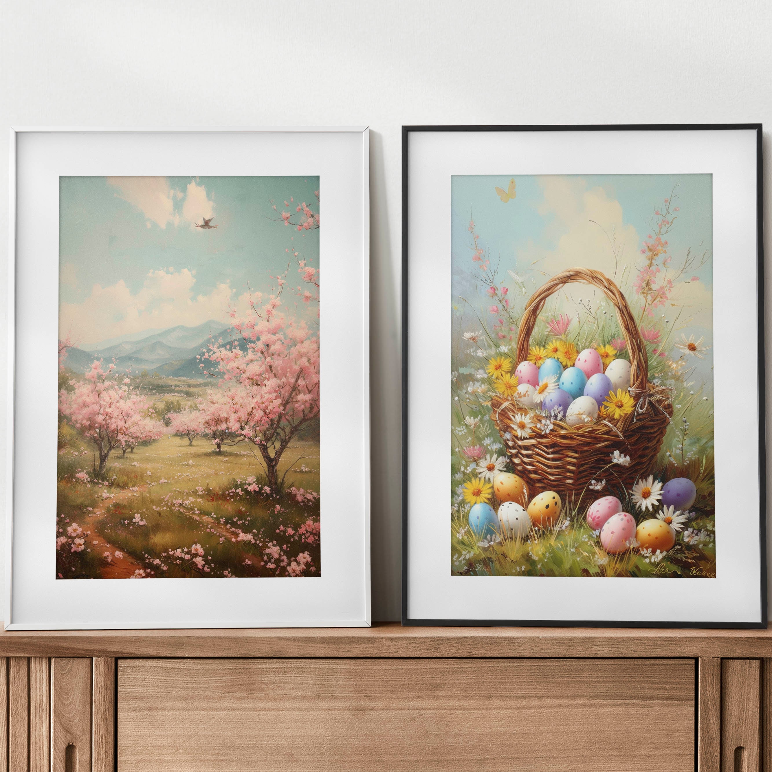 Vintage Spring and Easter Wall Art Set of 15 Prints Easter Printable ...