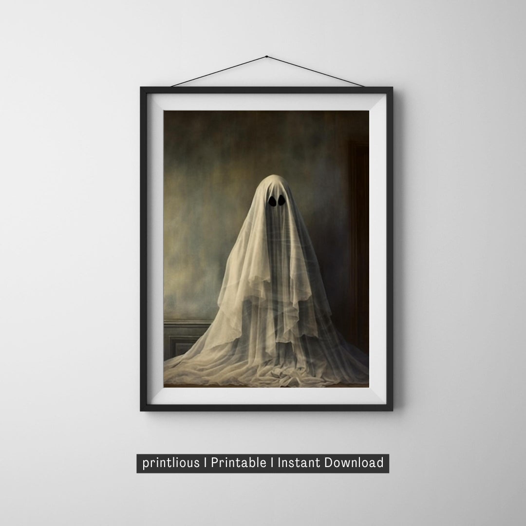 Ghost Wall Art Ghost, Ghost Art Print, Art Print, Halloween Art Print ...