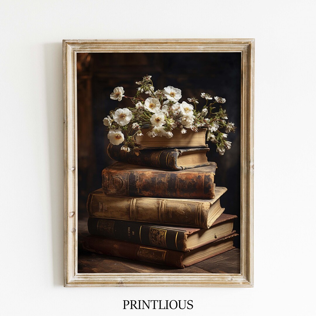 Spring Decor Wildflower Print Moody Spring Wall Art Dark Academia Decor ...