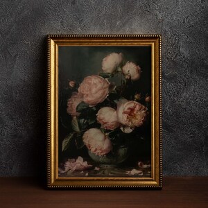 Moody Vintage Flower Print Moody Spring Wall Art Moody Spring Print ...