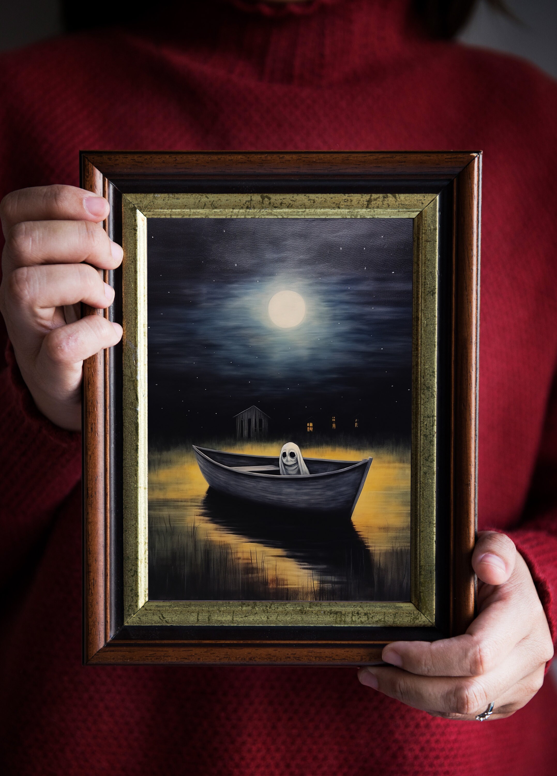 Printable Ghost in the Starry Night , Ghost Printable Wall Art ...