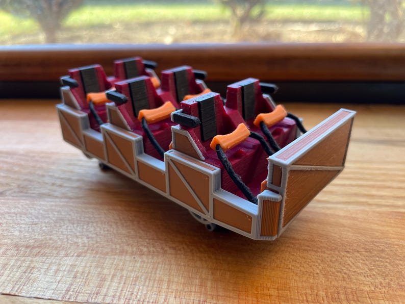 3D Printed El Toro Roller Coaster Car Replica: Six Flags Collectible - Etsy