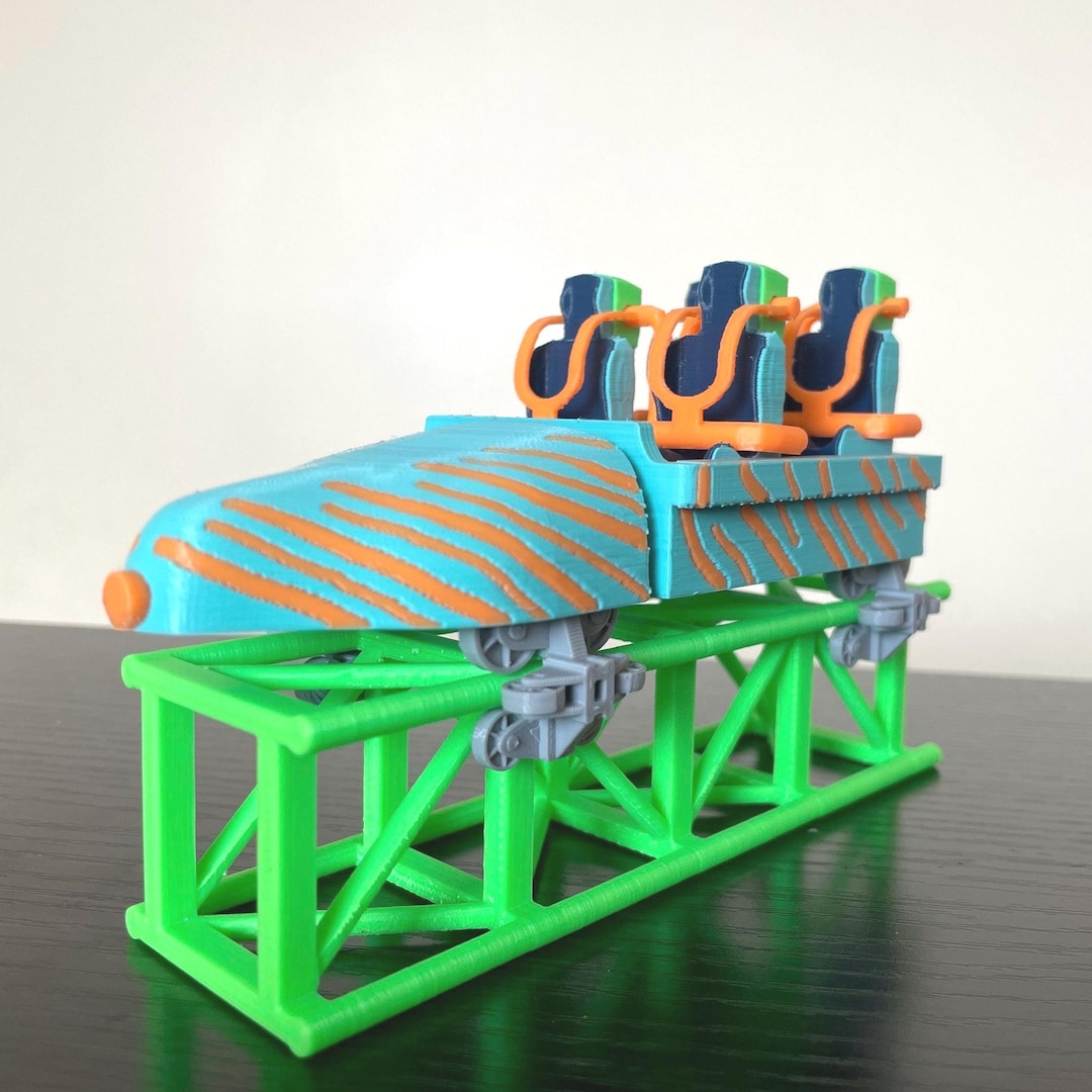 3D Printed Kingda Ka Roller Coaster Car Replica | Six Flags Collectible ...