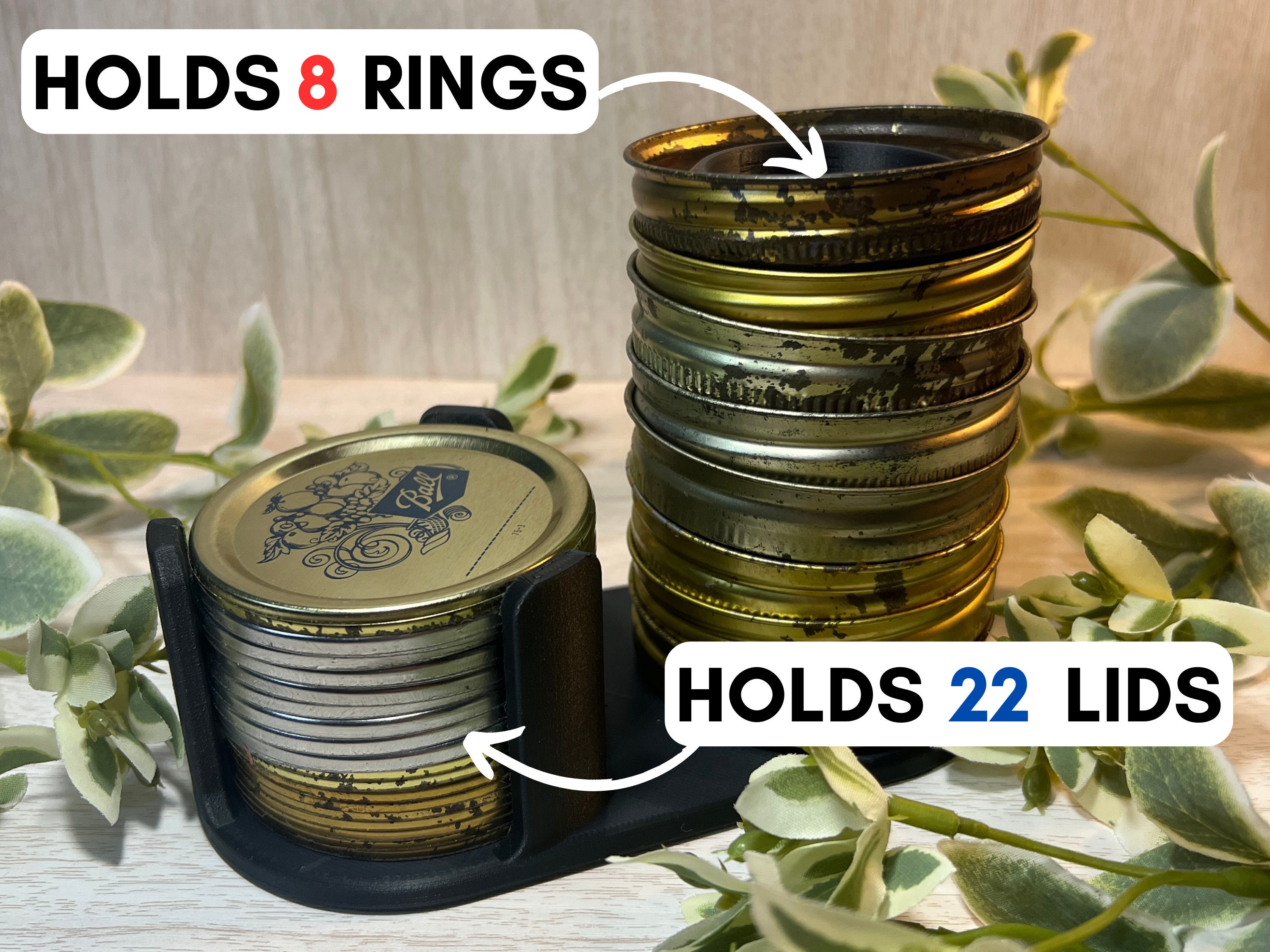 Mason Jar Lid and Ring Storage Canning Organization Canning Storage ...