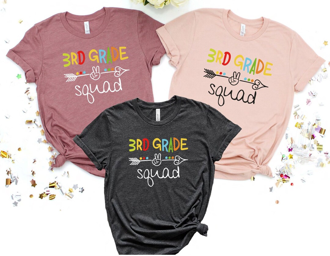 3rd Grade Peace Squad Shirt, 3rd Grade Shirt, Third Grade Shirt, 3rd ...