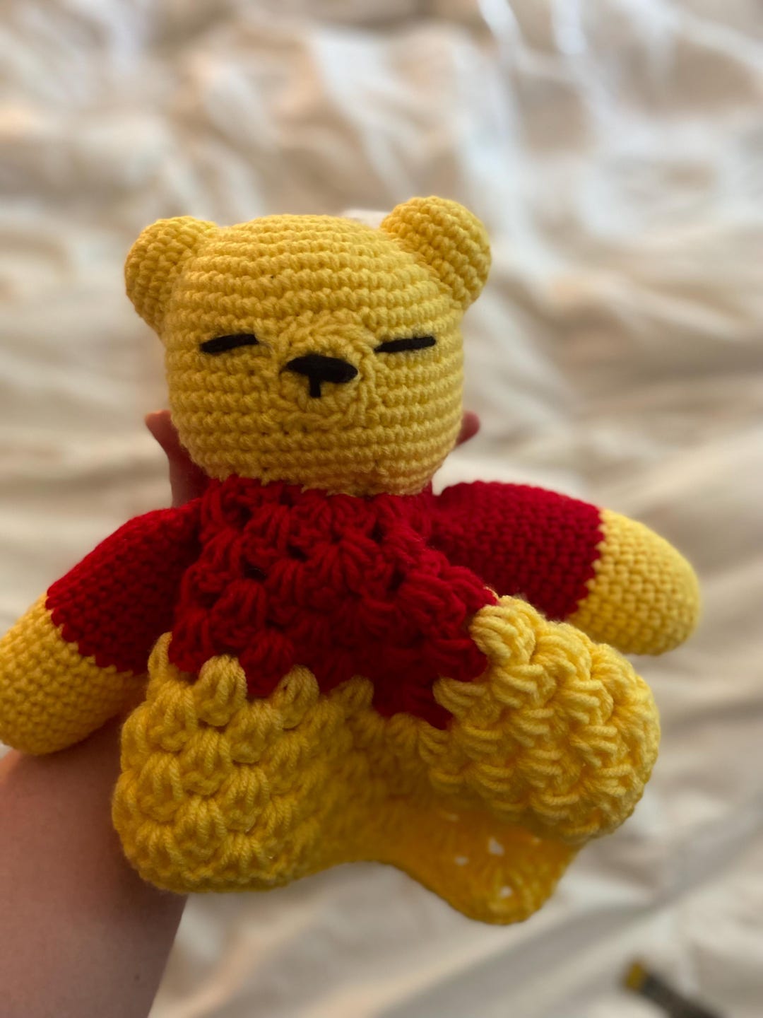 Crocheted Winnie the Pooh Lovey - Etsy