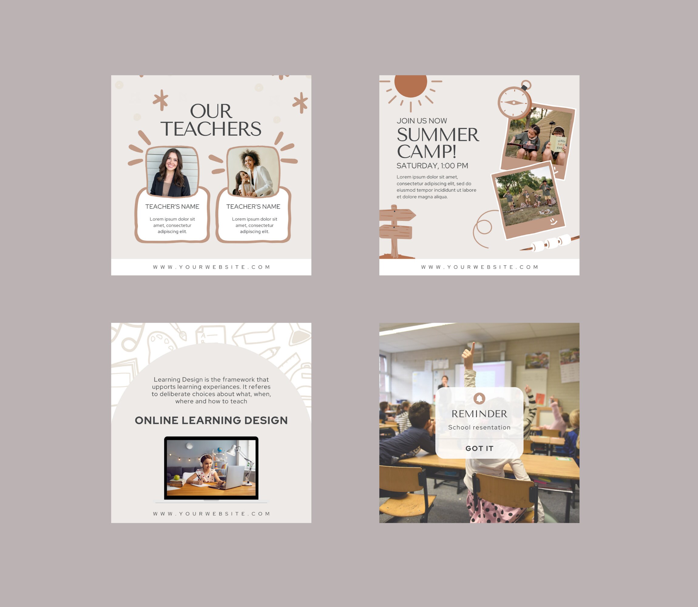 Education Instagram Posts Canva Template Early Childhood - Etsy