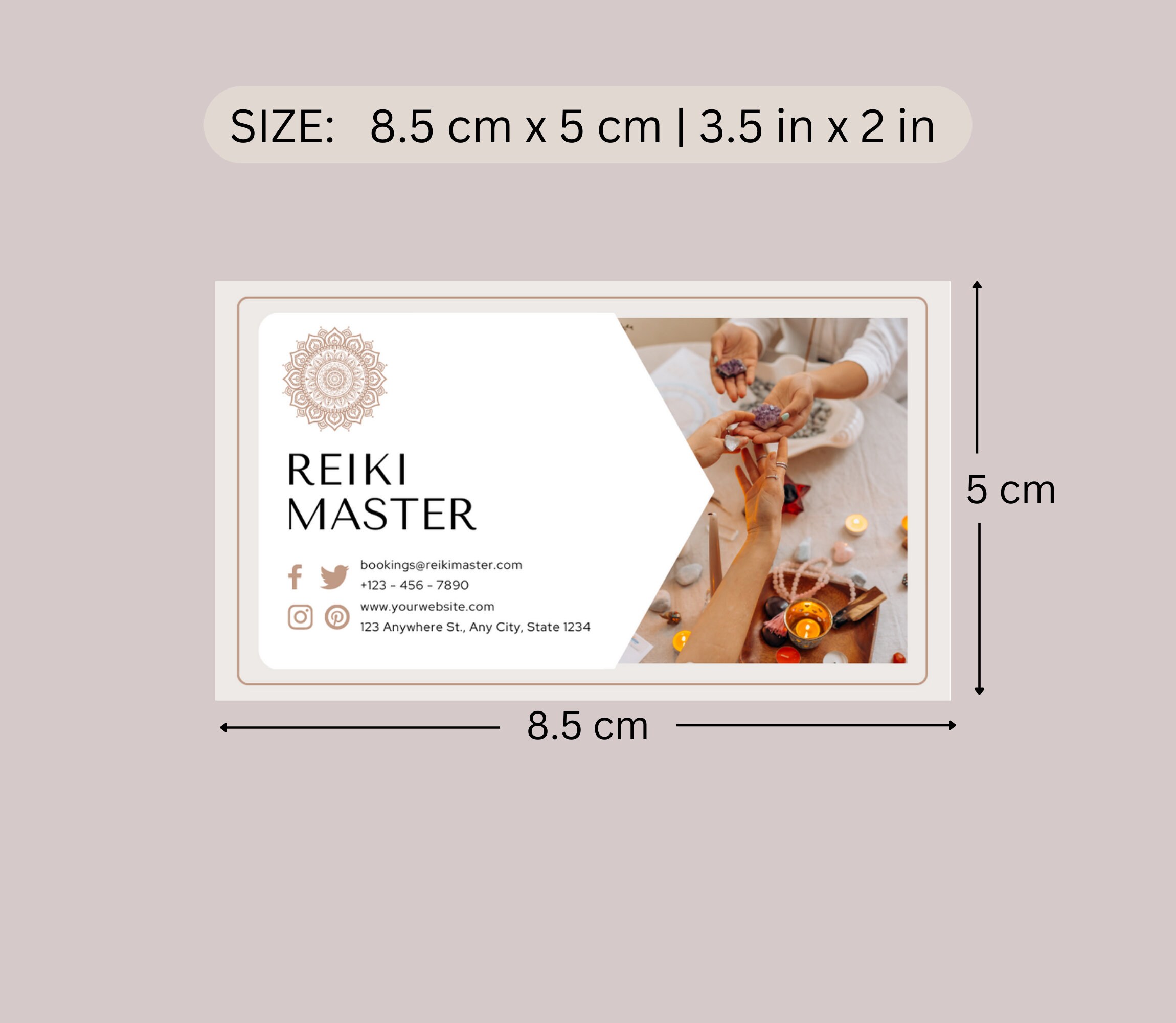 Spiritual Reiki Business Card Template, Reiki Gift Card Template ...