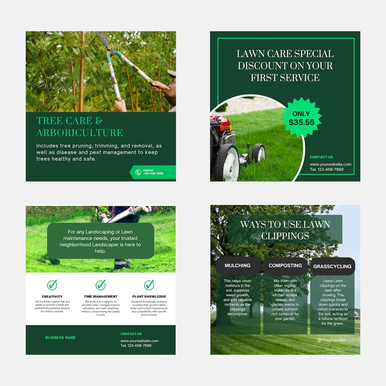Lawn Care Instagram Posts, Landscaper Social Media Posts, Instagram ...