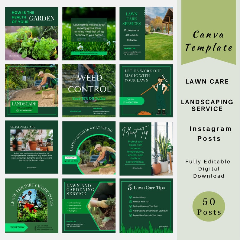 Lawn Care Instagram Posts, Landscaper Social Media Posts, Instagram ...