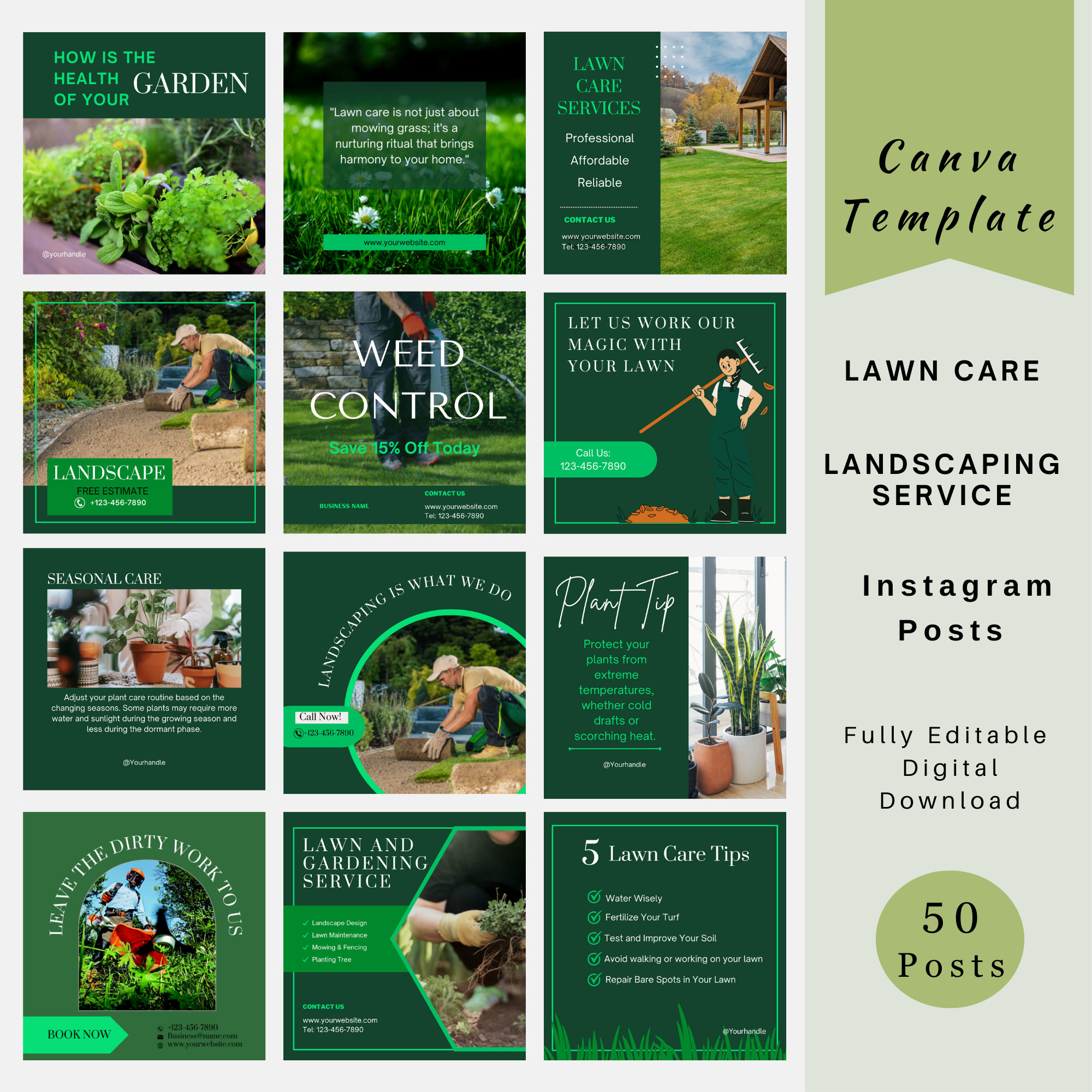 Lawn Care Instagram Posts, Landscaper Social Media Posts, Instagram ...