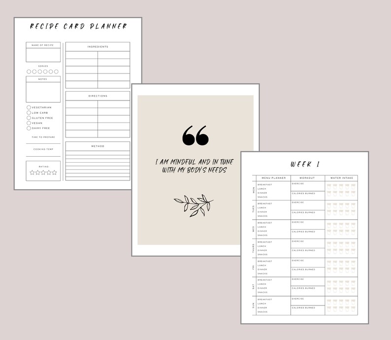 Mindful Eating Journal Stop Emotional Eating Binge Eating - Etsy