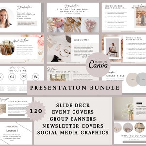 120 Presentation Bundle, Webinar Template, Slide Deck Template, Course ...