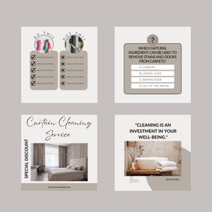 Cleaning Business Instagram Post Template, Editable Social Media Posts ...
