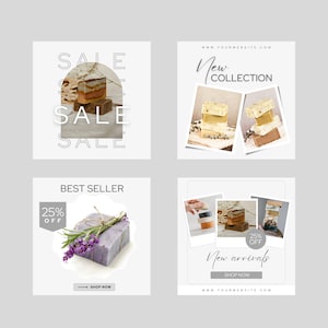 Handmade Soap Business Instagram, Soap Social Media Post Template ...