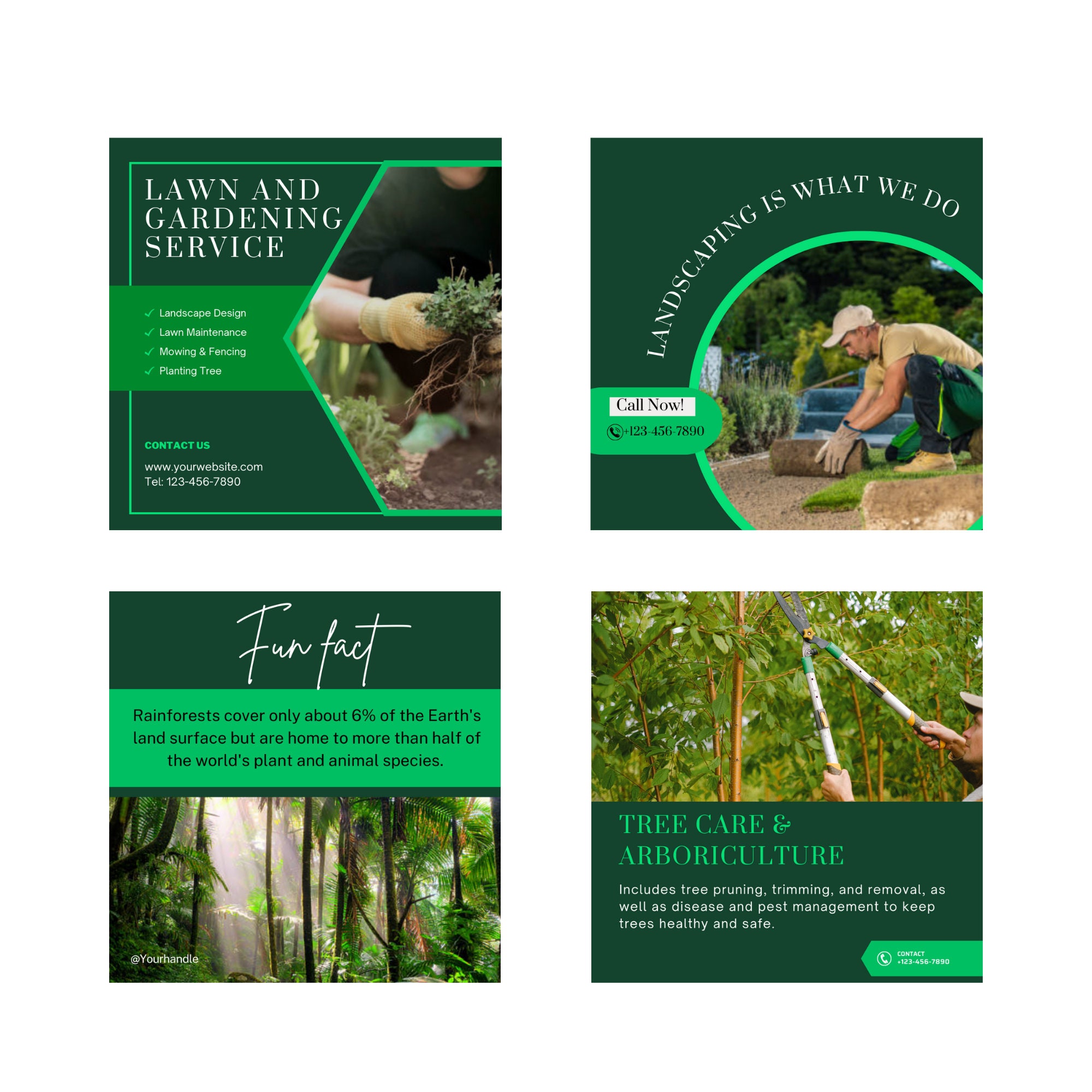 Lawn Care Instagram Posts, Landscaper Social Media Posts, Instagram ...