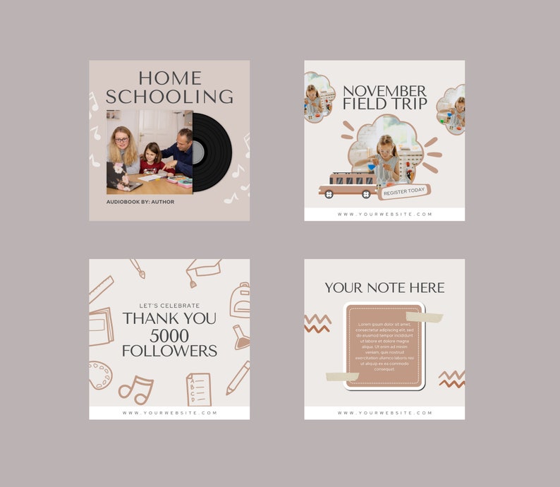 Education Instagram Posts, Canva Template, Early Childhood Education ...