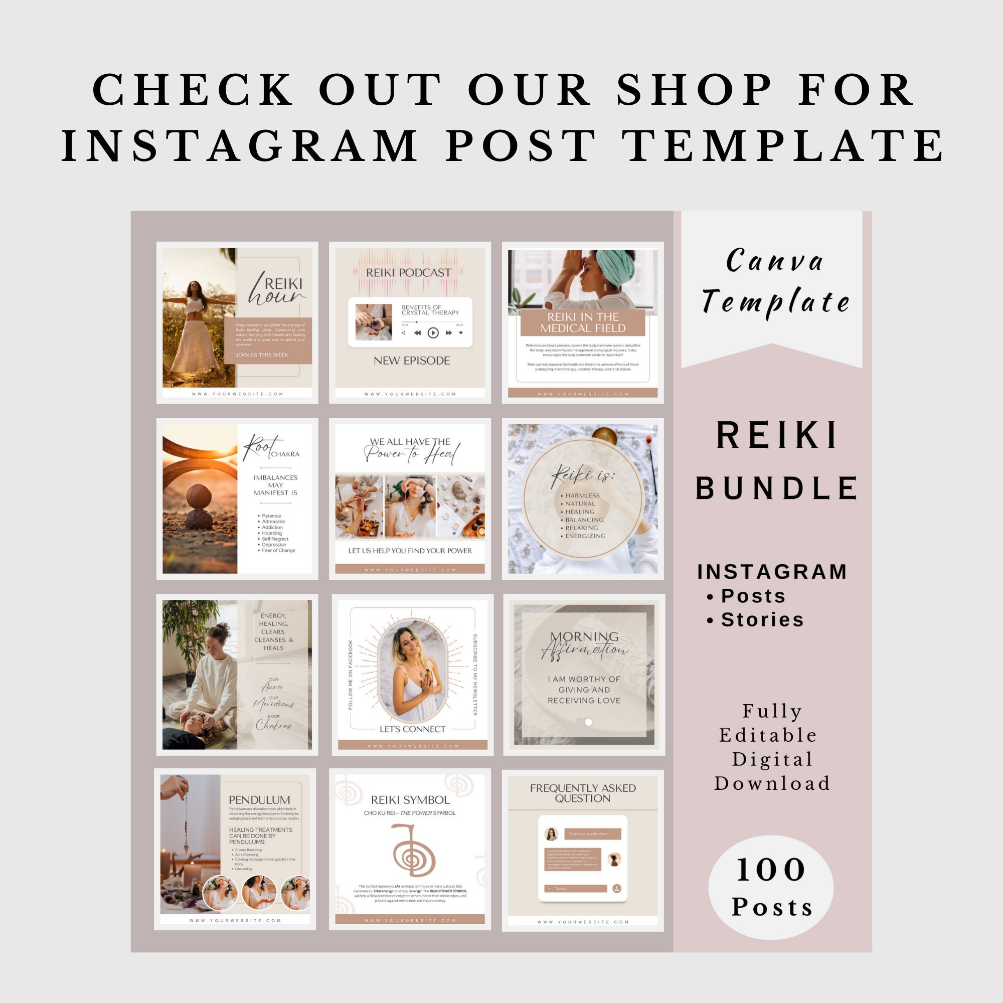 60 Reiki Social Media Post Ideas, Spiritual Instagram Content Ideas ...