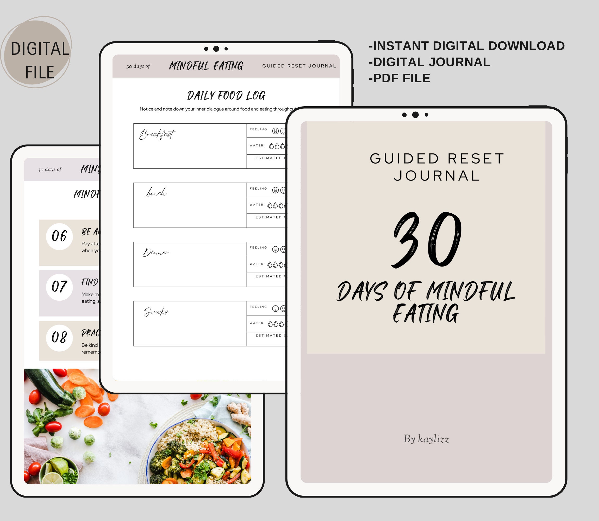 Mindful Eating Journal Stop Emotional Eating Binge Eating - Etsy
