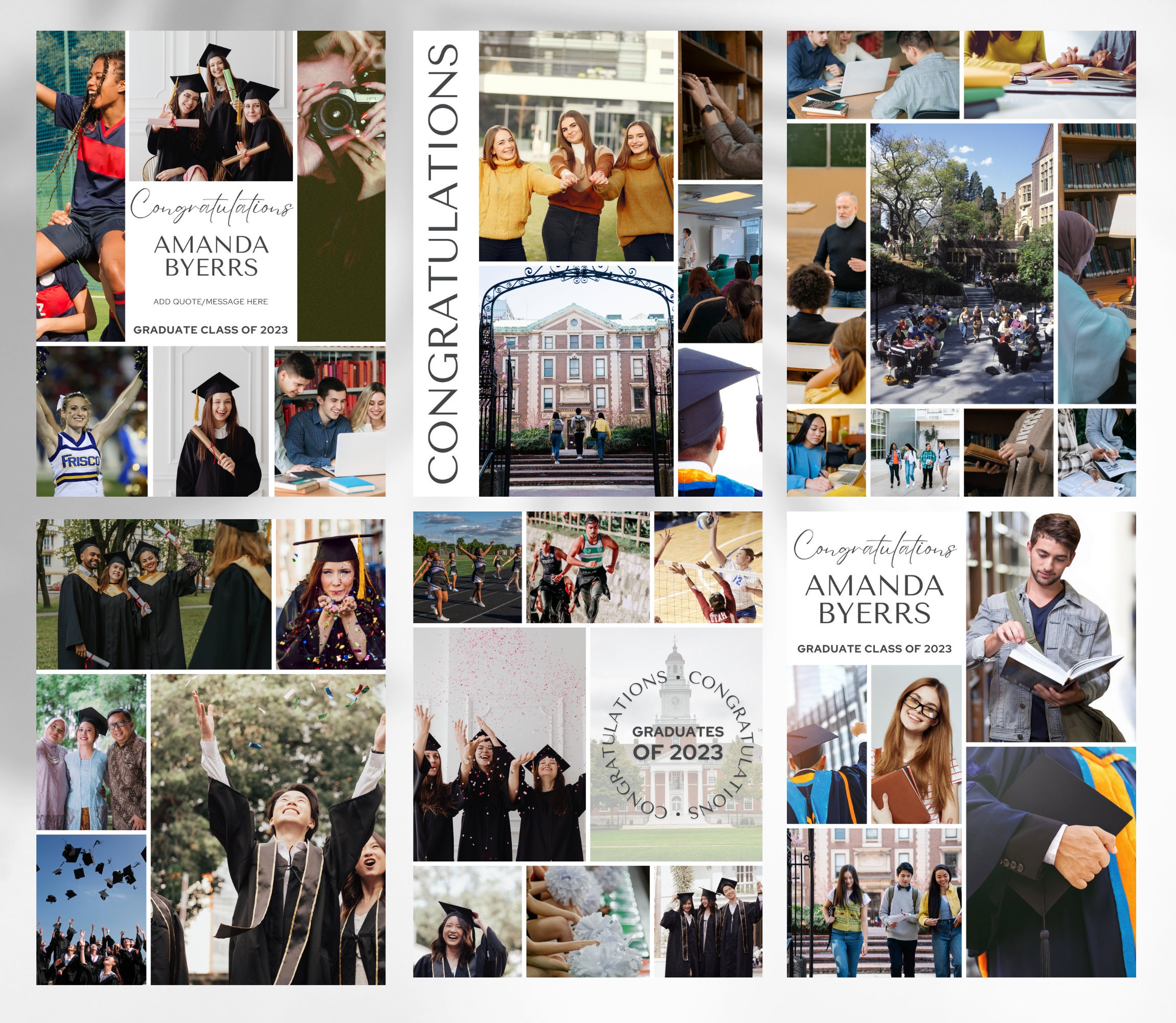 YEARBOOK AD Template, Canva Template, 12 Full Pages, Editable Layout ...