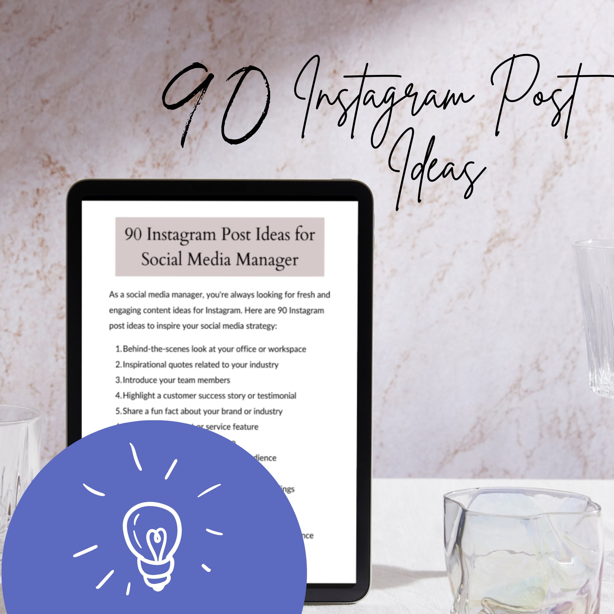 90 Social Media Post Ideas Social Media Manager Instagram - Etsy