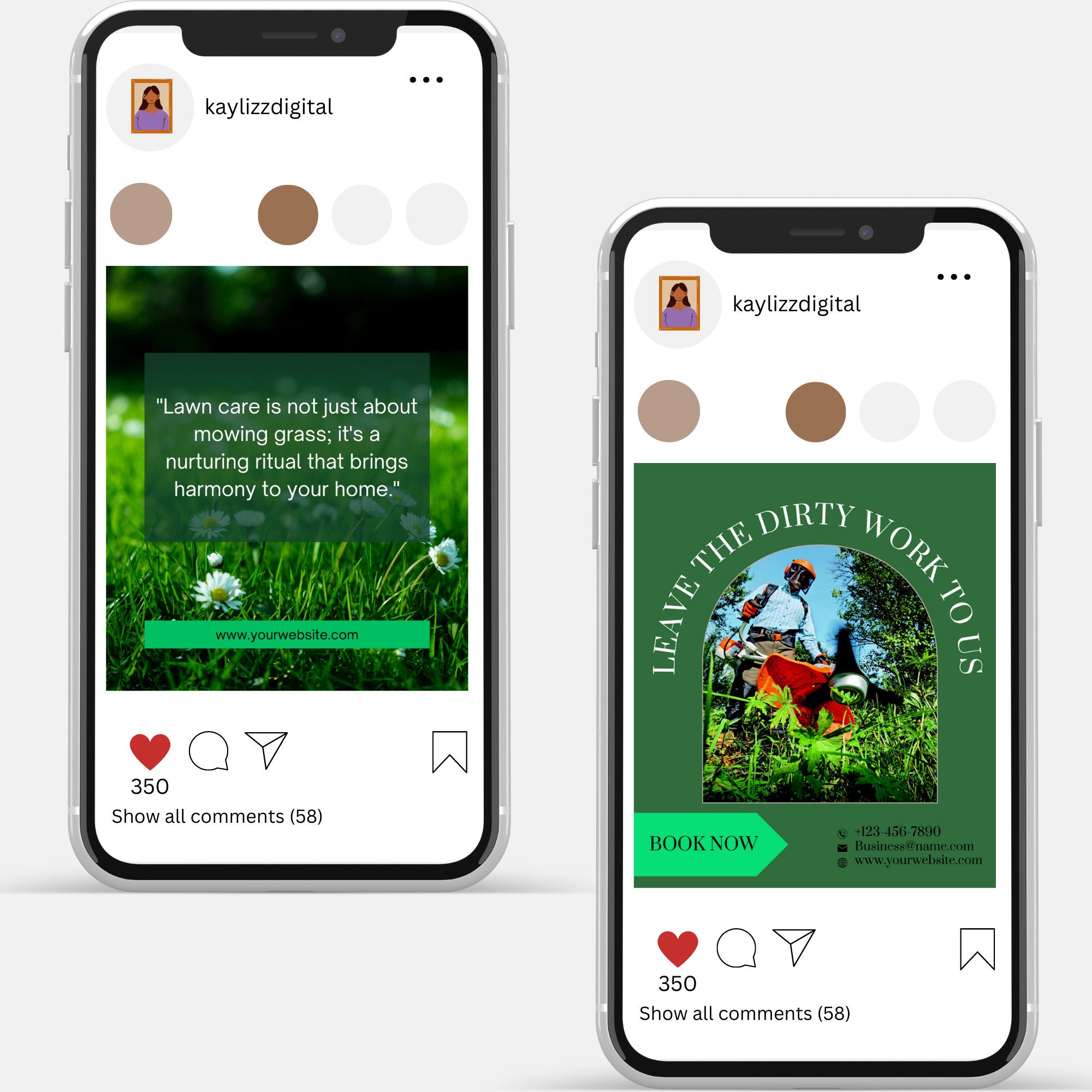 Lawn Care Instagram Posts, Landscaper Social Media Posts, Instagram ...