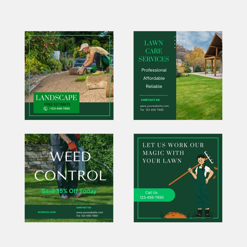 Lawn Care Instagram Posts, Landscaper Social Media Posts, Instagram ...
