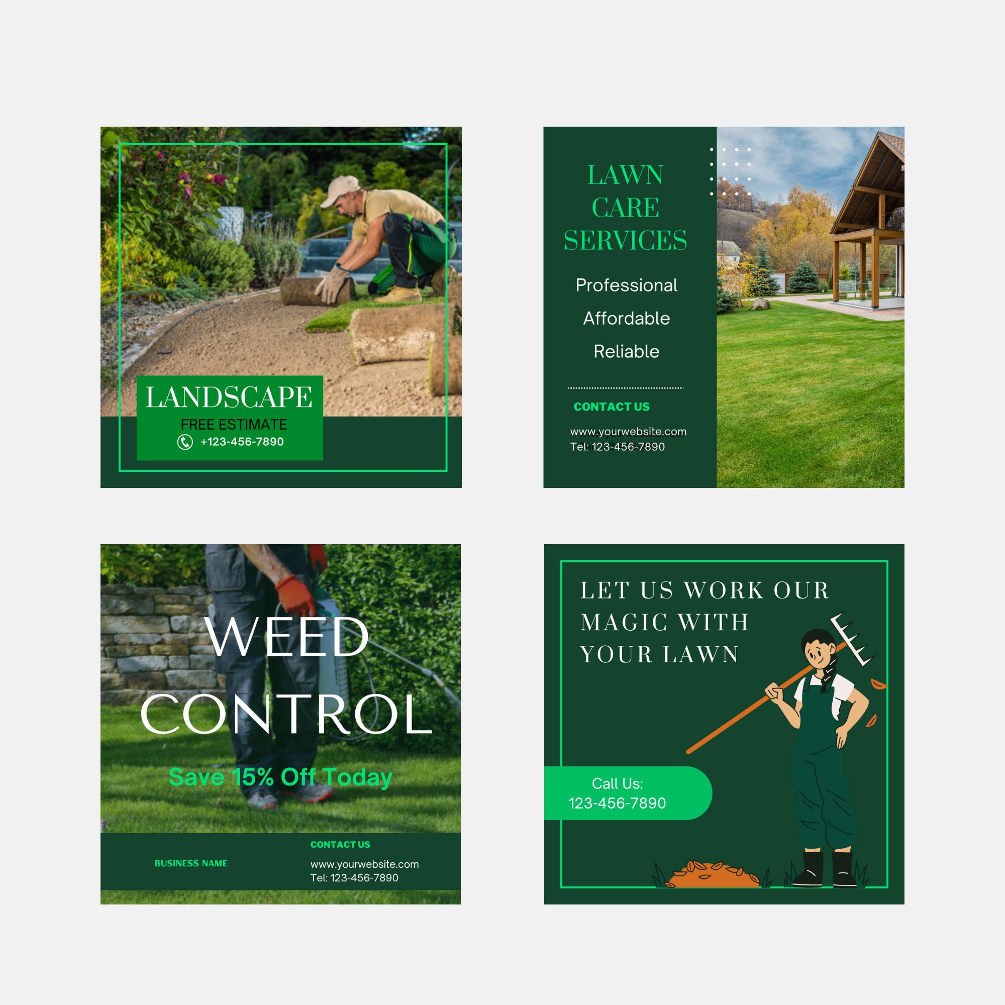 Lawn Care Instagram Posts, Landscaper Social Media Posts, Instagram ...