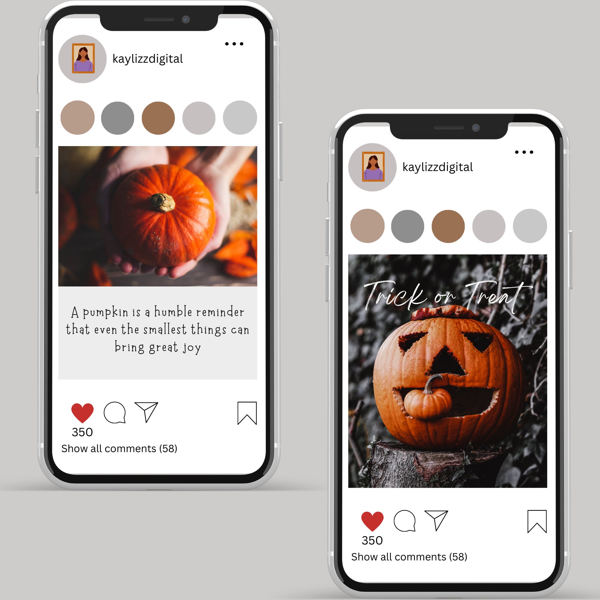 Autumn Instagram Post Templates: Fall Social Media (canva, 60 Posts) - Etsy