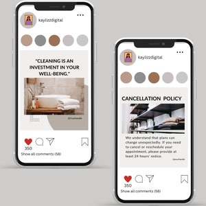Cleaning Business Instagram Post Template, Editable Social Media Posts ...