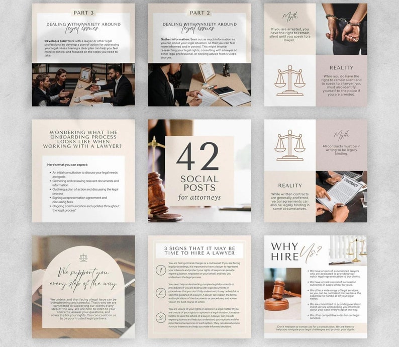 42 Social Media Posts for Lawyers and Attorneys, Law Firm Instagram ...