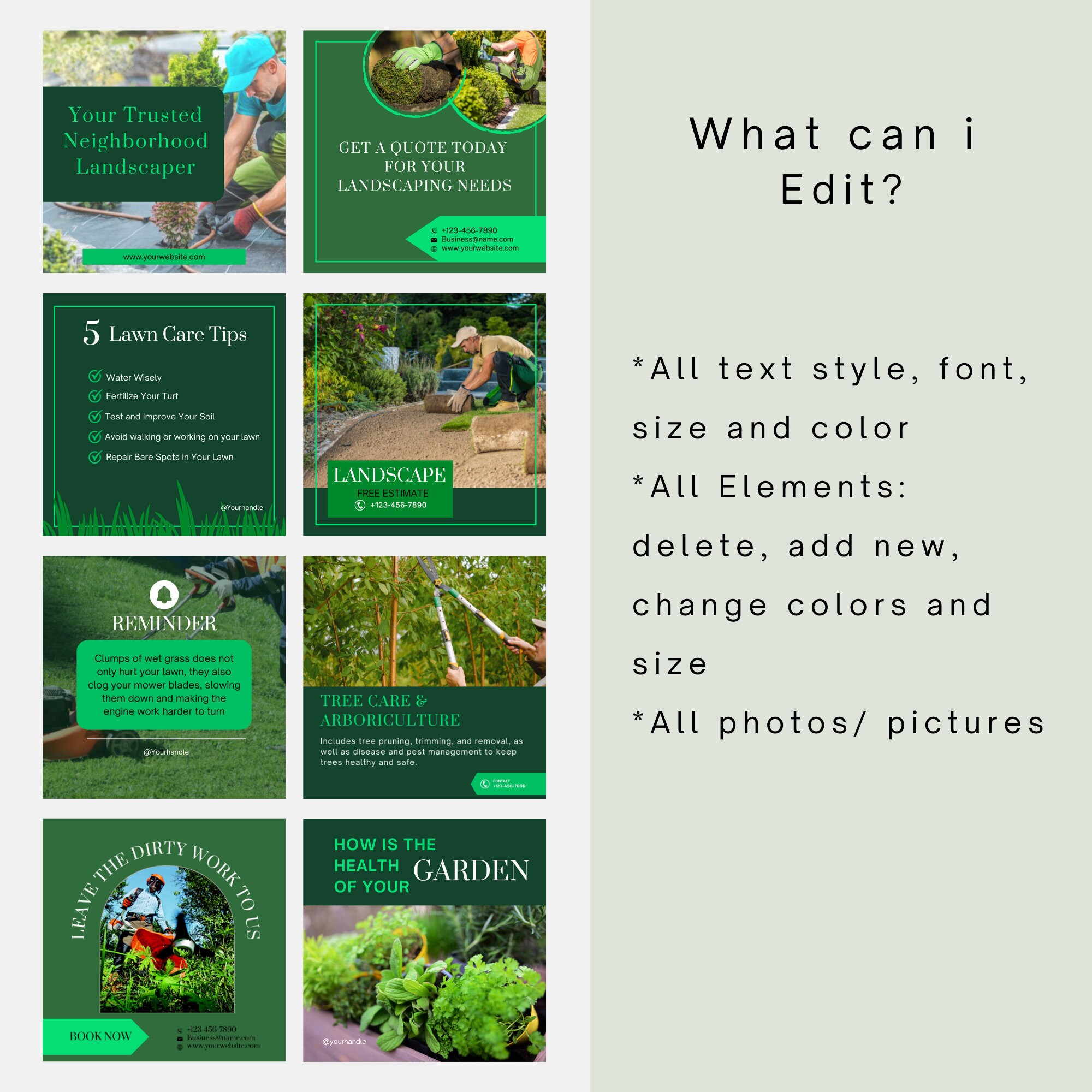 Lawn Care Instagram Posts, Landscaper Social Media Posts, Instagram ...