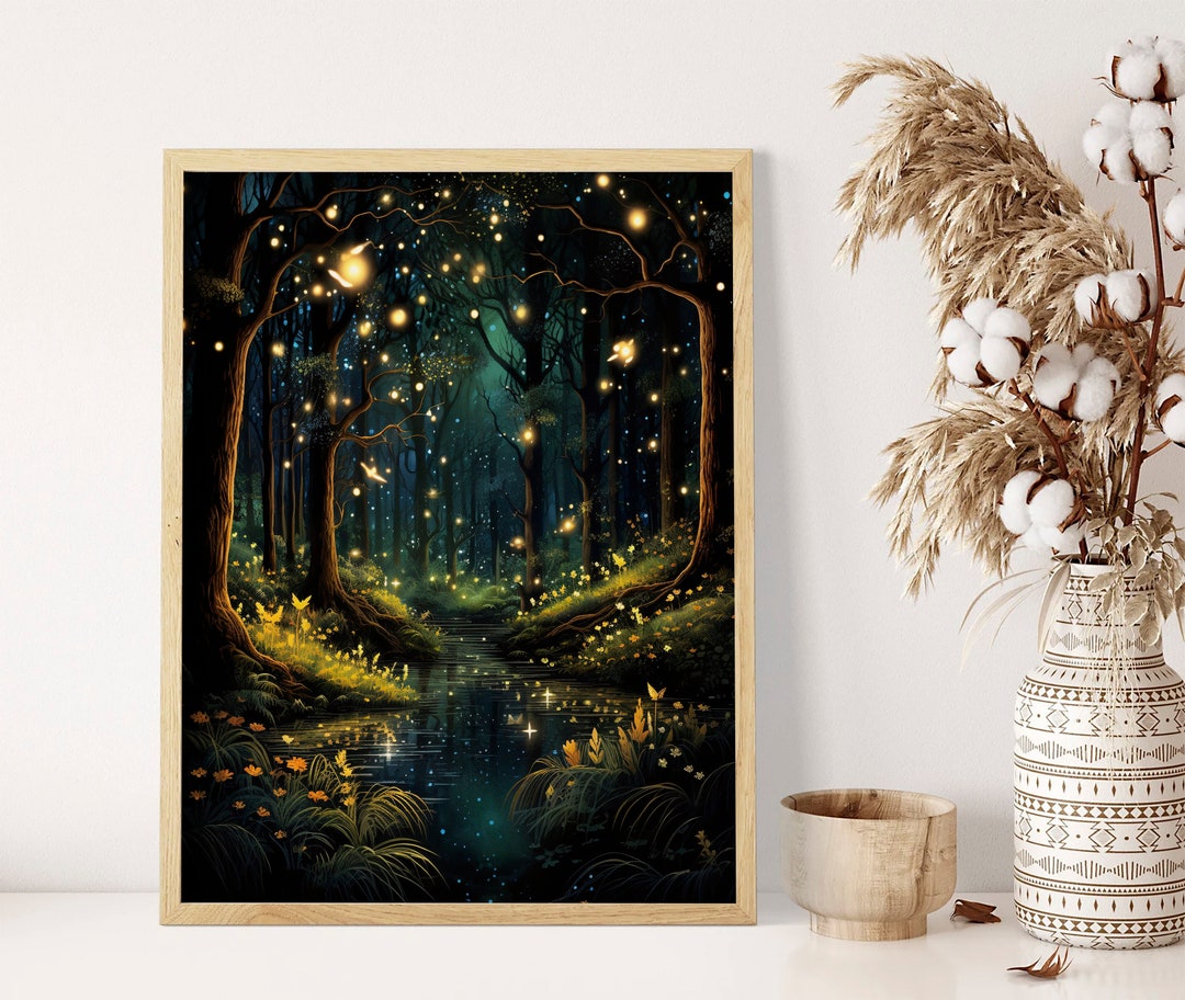 The Enchanted Forest: Mystic and Detailed Art Print A2 A3 A4 Sizes ...