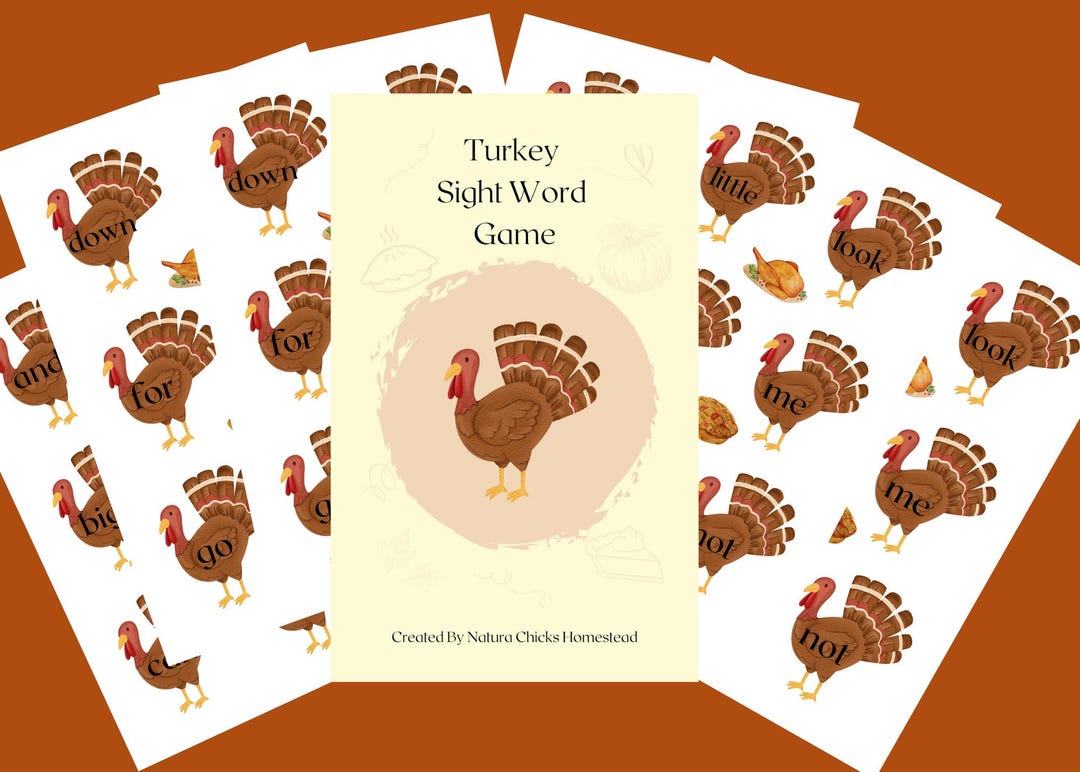 Farm-themed Sight Word Game | Turkey & Egg Reading Activity for Kids ...