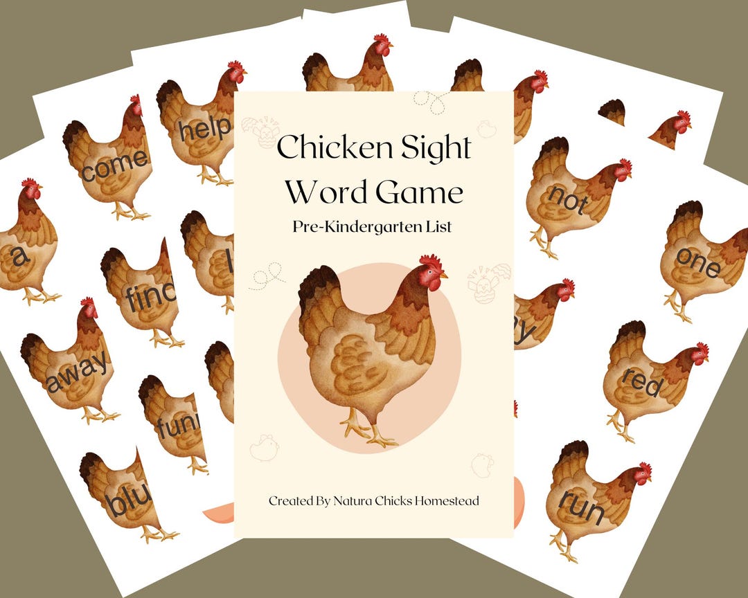 Farm-themed Sight Word Game | Chicken & Egg Reading Activity for Kids ...