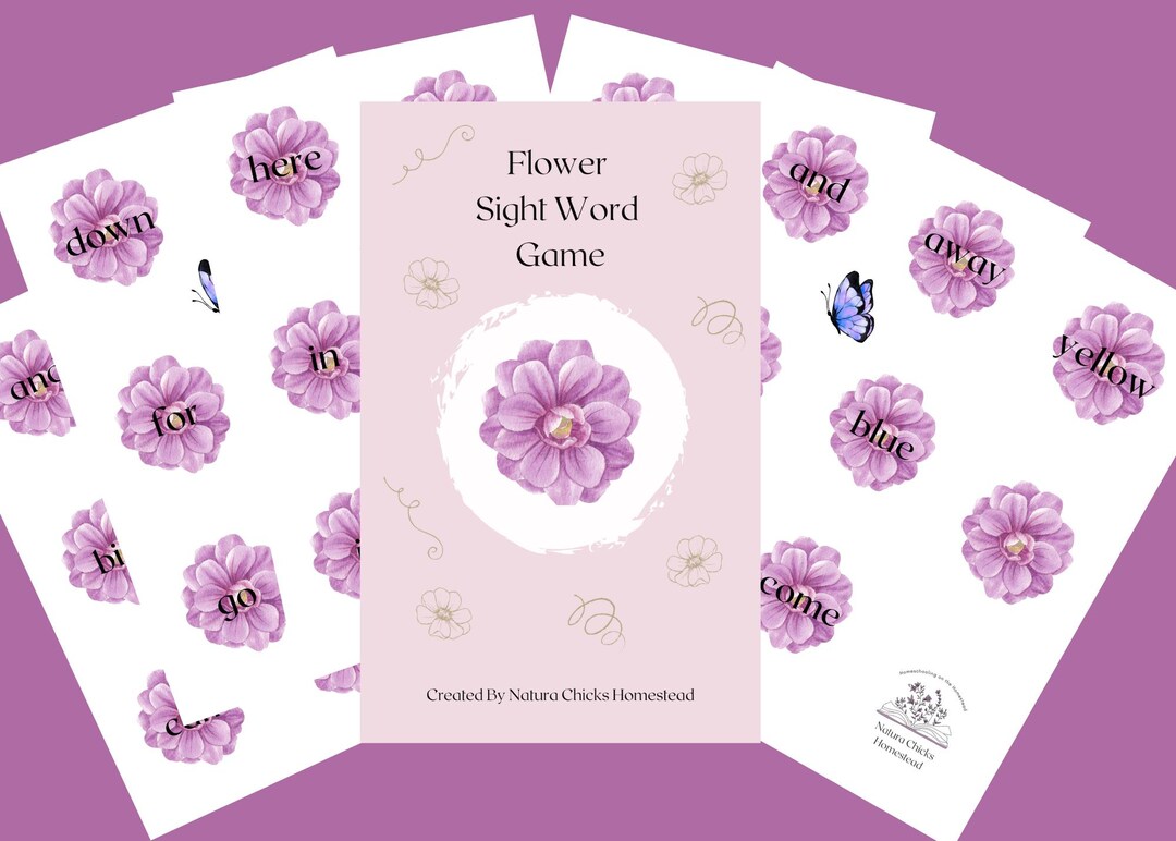 May Sight Word Game - Flowers and Butterflies - Spring Literacy ...