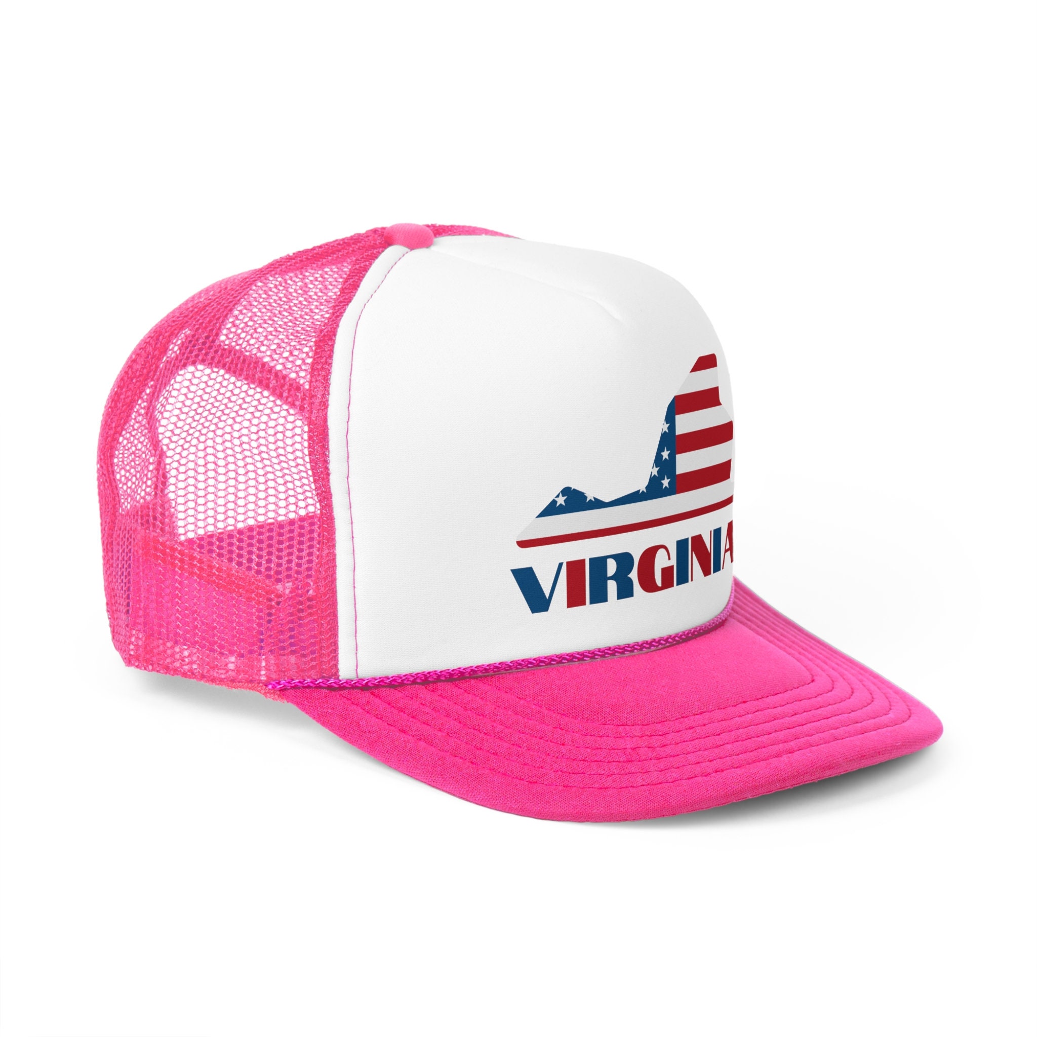 American Flag Virginia Hat, Virginia Map Trucker Hat, Patriotic ...