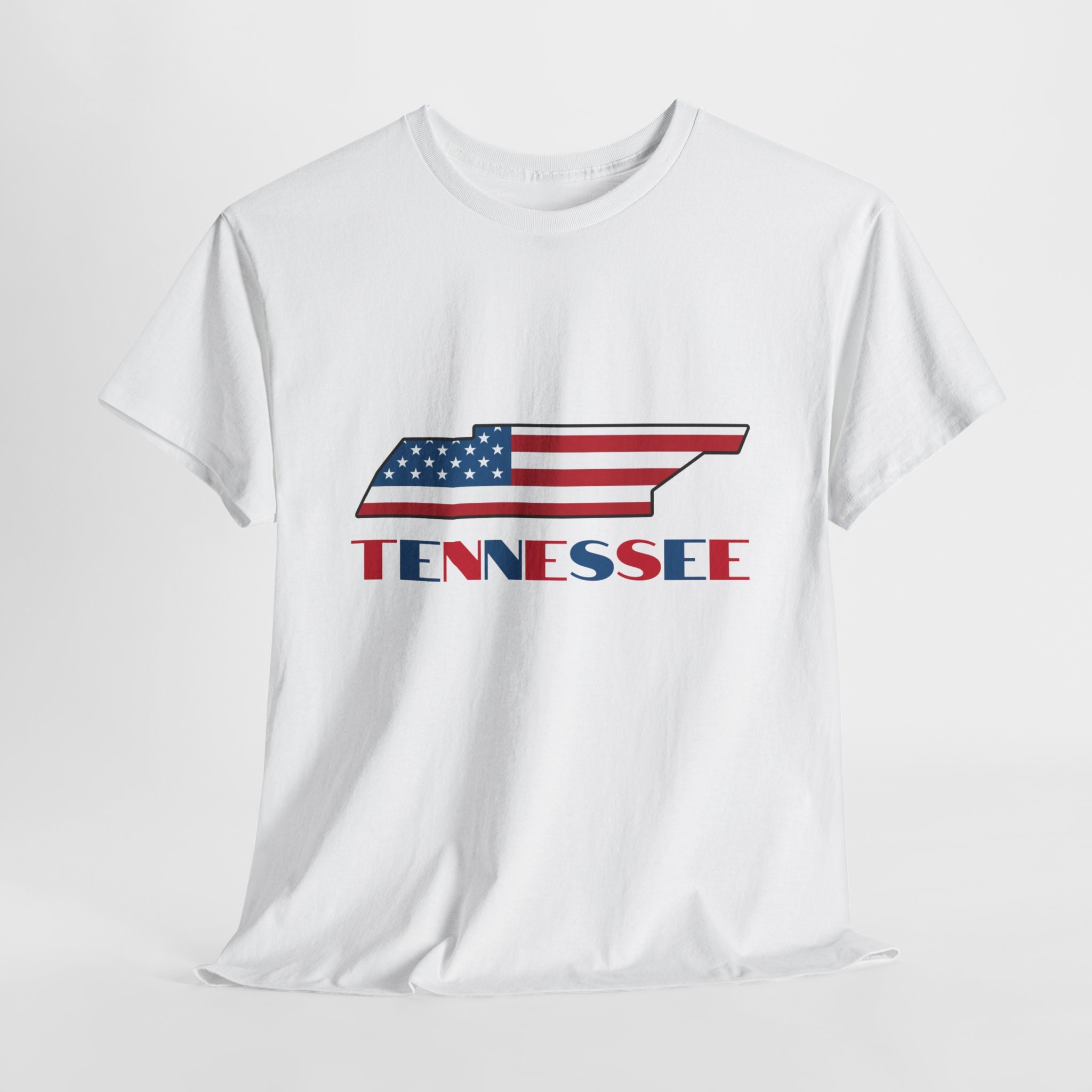 American Flag Tennessee T Shirt, TN Map Tee Shirt, State Pride ...
