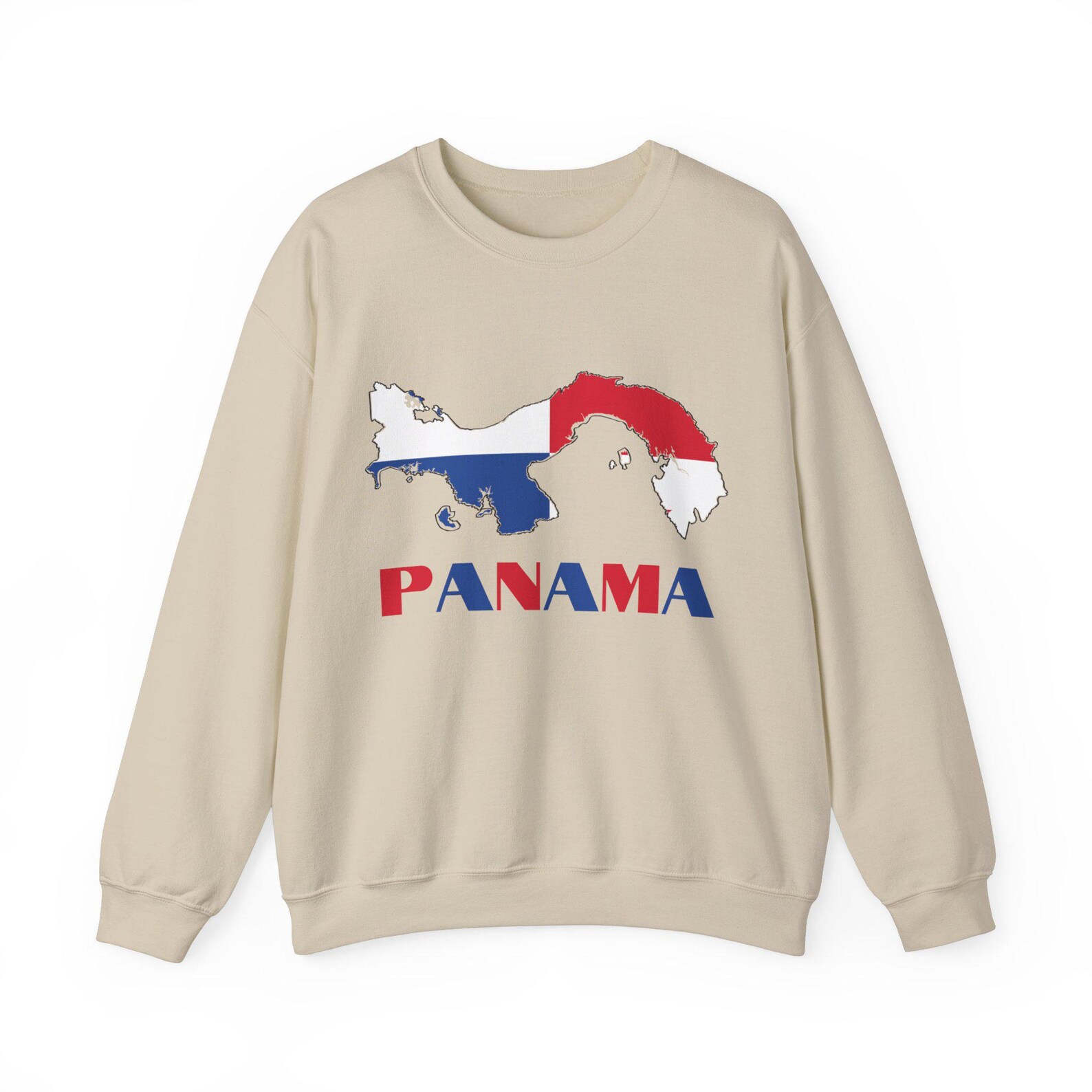 Map of Panama Sweatshirt, Panamanian Flag Crewneck, Unisex Panama ...