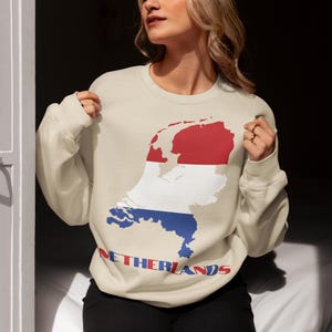 Netherlands Flag Sweatshirt, Map of Netherlands Sweatshirt, Cute ...
