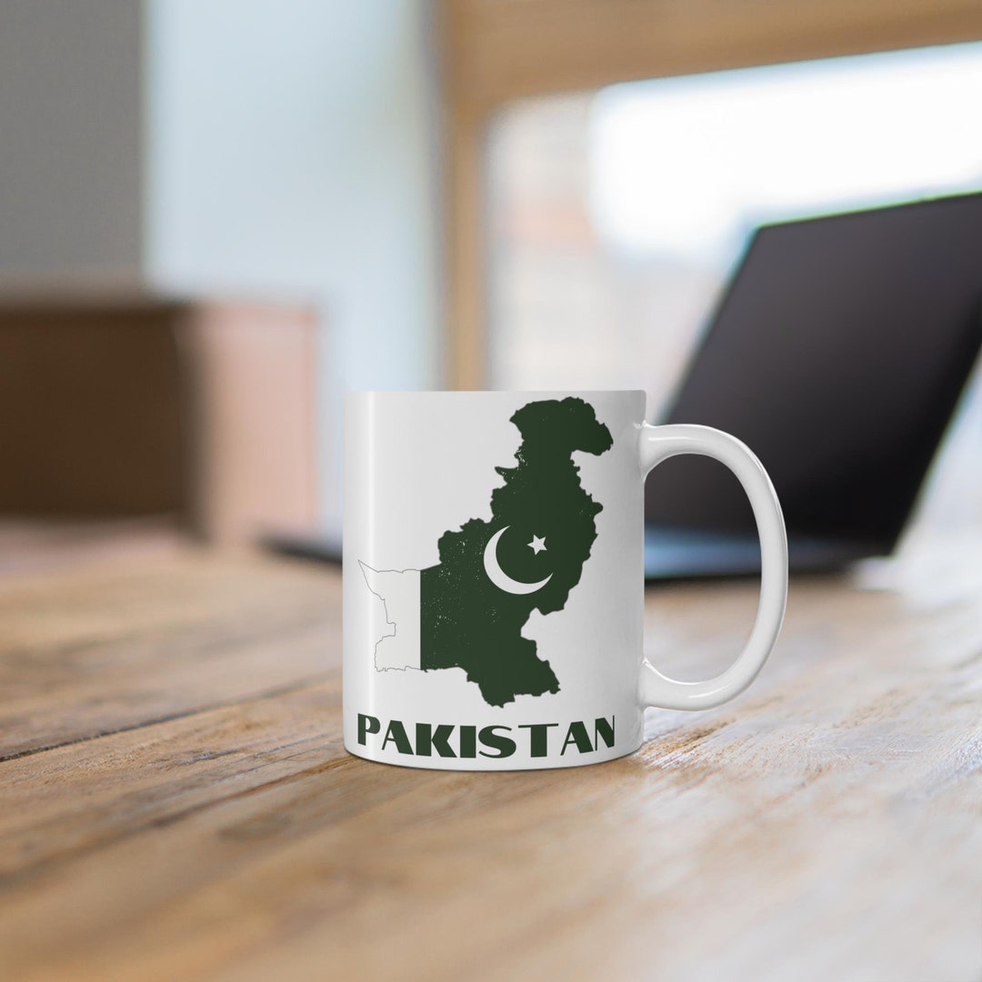 Pakistan Flag Mug, Map of Pakistan Mug, Pakistani Flag Mug, Pakistan ...