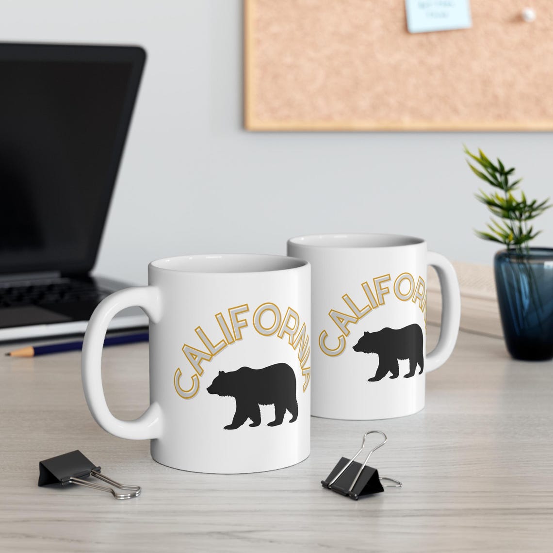 California Bear Coffee Mug, Cali Flag Bear Mug, California Nature Lover ...